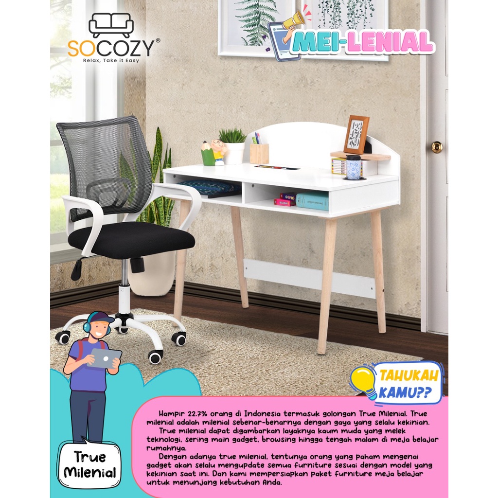 Jual Socozy - Meja belajar meja tulis multifungsi meja laptop meja ...