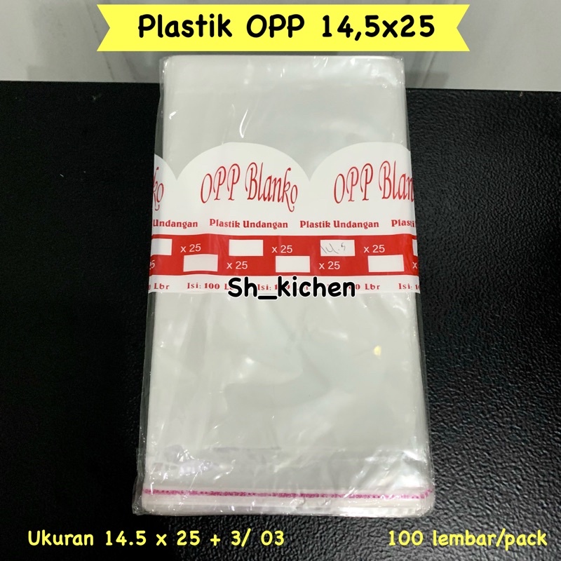 Jual Plastik OPP 14,5x25 merek Blanko isi 100 lembar | Shopee Indonesia
