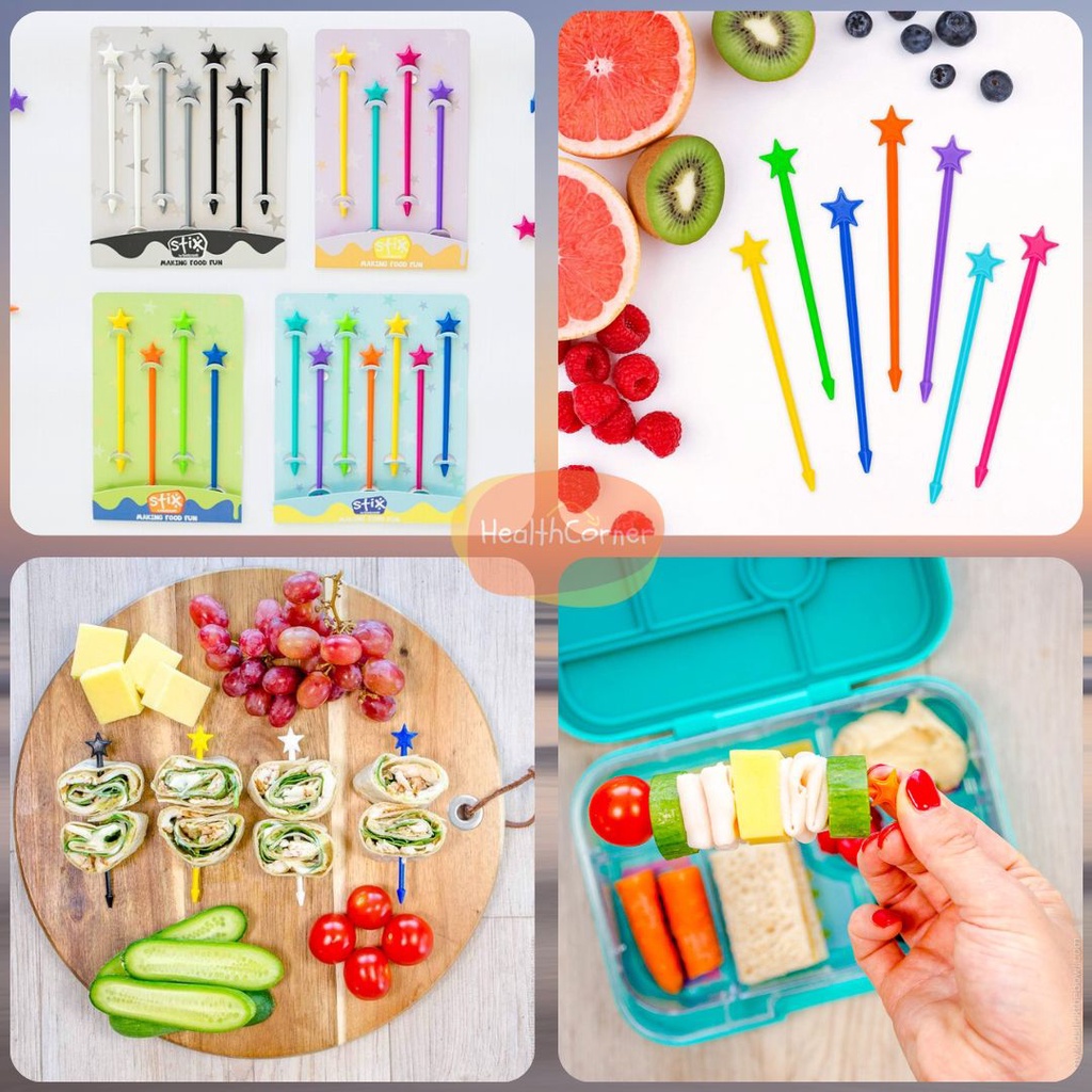 Jual Stix Rainbow by LunchPunch Stik Food Pick Tusuk Bento Lucu Picks ...