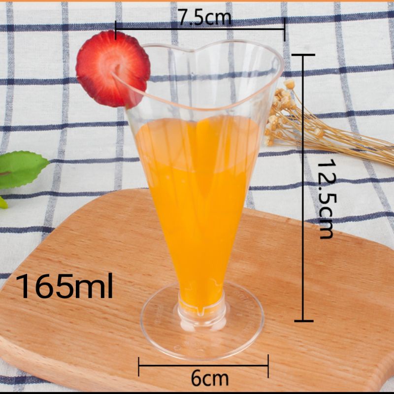 Jual Gelas Cocktail Love Shape Juice Jus Wine Gelas Plastik | Shopee ...