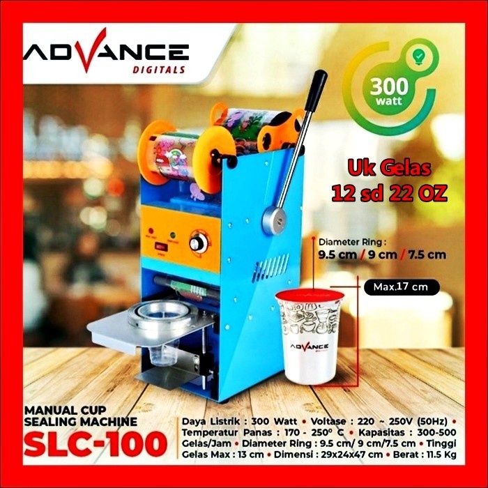 Jual ADVANCE SLC-100/ADVANCE Cup Sealer/Mesin Press Plastik -UKURAN 12 ...