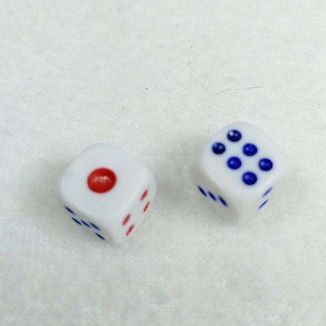 Jual DADU PER 1 PCS UK 10X10MM TERMURAH/DADU MONOPOLI KECIL UKURAN ...