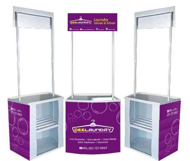 Jual Stand Evendesk Banner Booth Portable 80x80 | Shopee Indonesia