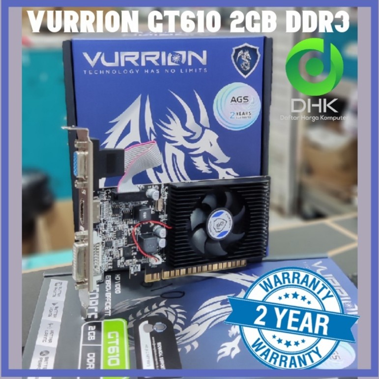 Jual VGA VURRION NVIDIA GT 610 2GB DDR3 64bit | Shopee Indonesia