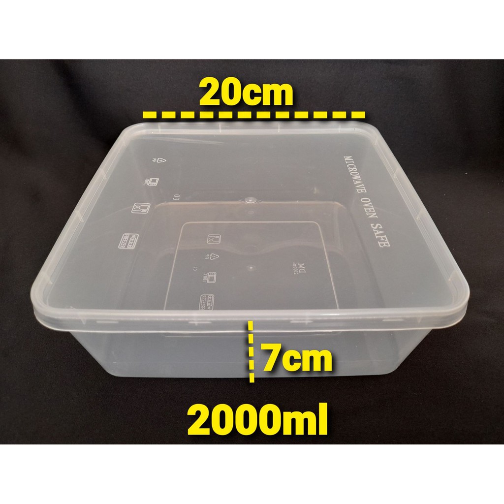 Jual Thinwall box - Box makanan plastik 2000ml | Shopee Indonesia