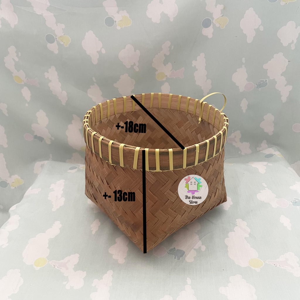 Jual WADAH ANYAMAN BAMBU 18CM / TOLOMBONG / TUMBU / BAKUL BESEK ...