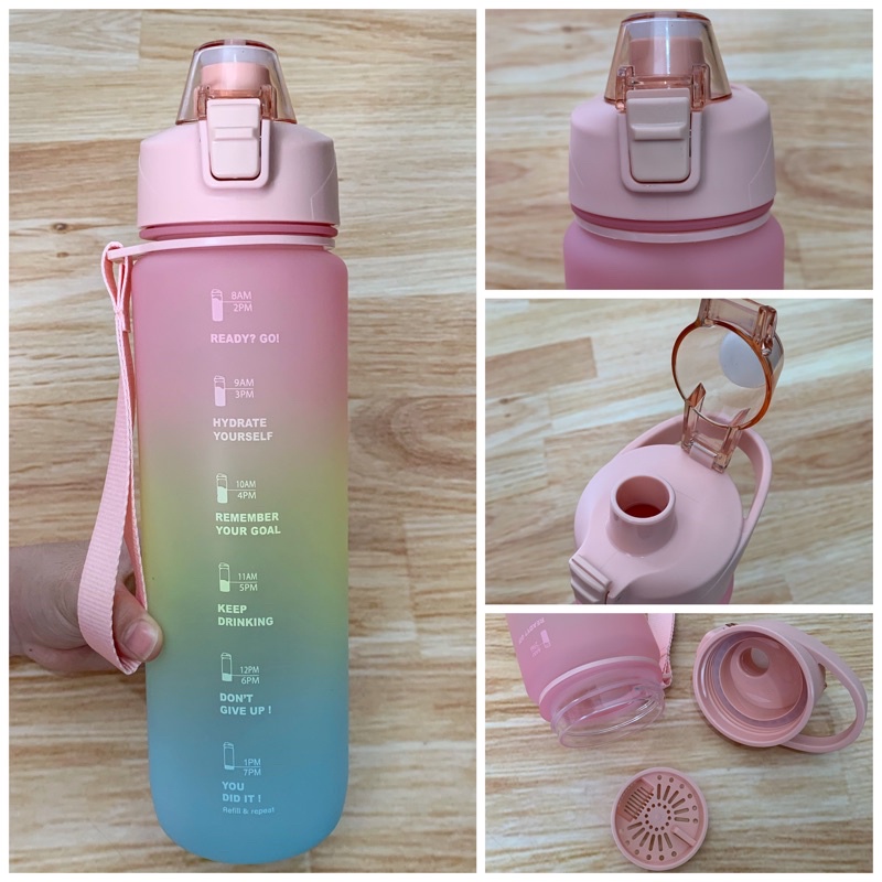 Jual READY STOCK BOTOL PASTEL PINK 1 LITER / BOTOL 1L / BOTOL 1 LITER ...