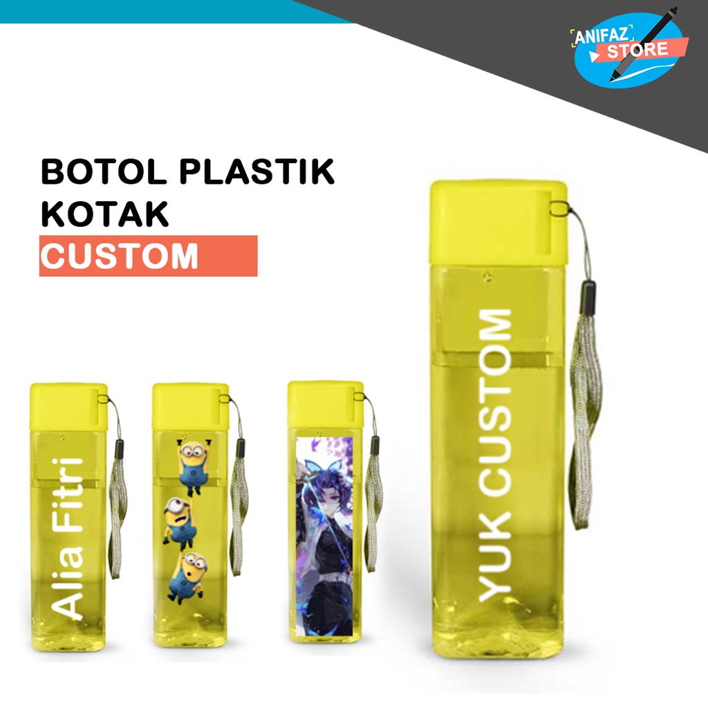 Jual Custom Botol Plastik Kotak 480ml | Shopee Indonesia