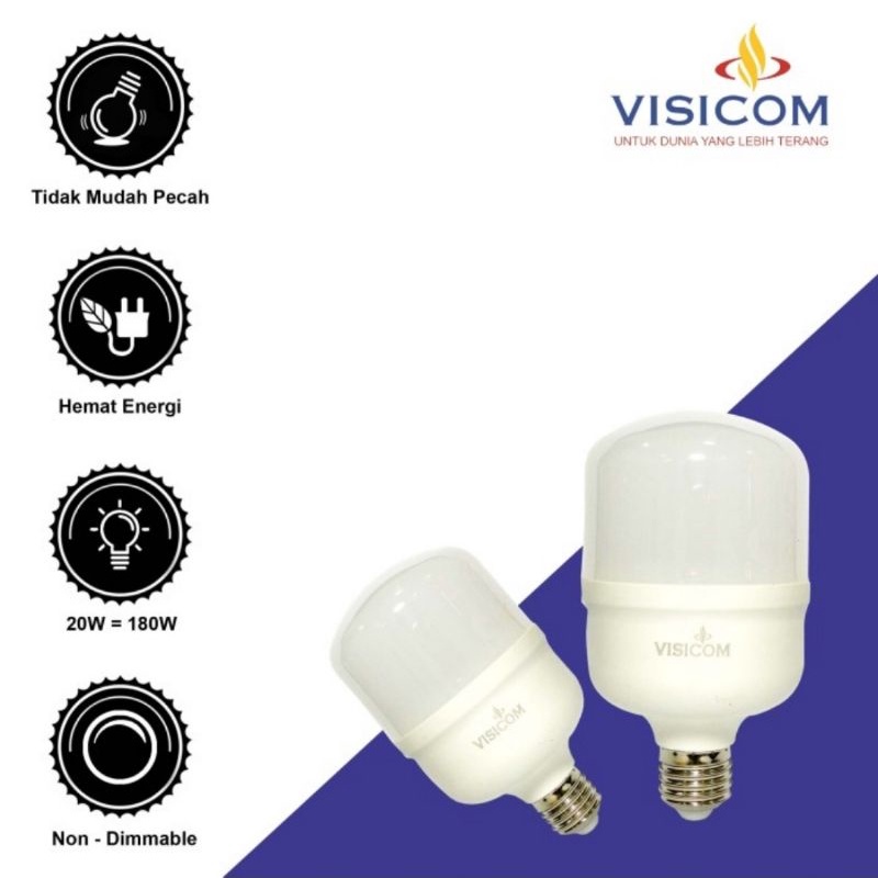 Jual LAMPU LED BULB KAPSUL 20WAT 20WATT VISICOM HB JUMBO | Shopee Indonesia