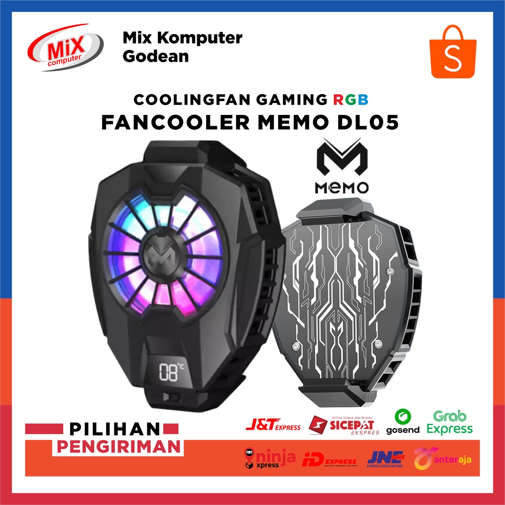 Jual Memo DL05 Fancooler Radiator Pendingin HP Coolingfan Gaming / Cooler Hp Funcooler DL-05 RGB ...