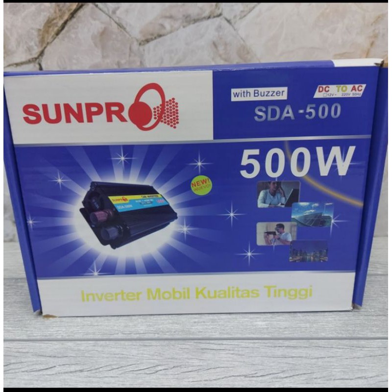 Jual power inverter sunpro 500W 12v-24v-inverter mobil 500W SDA-500 ...