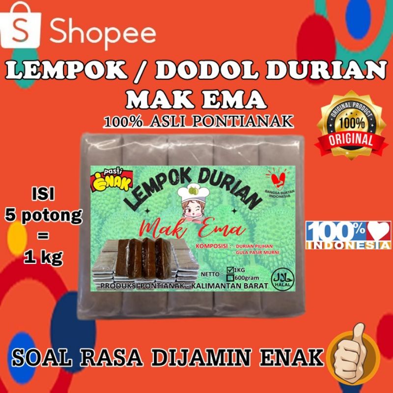 Jual LEMPOK / DODOL DURIAN ASLI PONTIANAK CEMILAN / JAJANAN KHAS ...