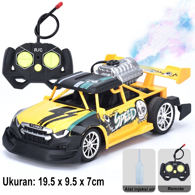 Jual Mainan Mobil Remote Control Rc Mobil Balap Dengan Lampu Keren Bisa Keluar Asap Shopee