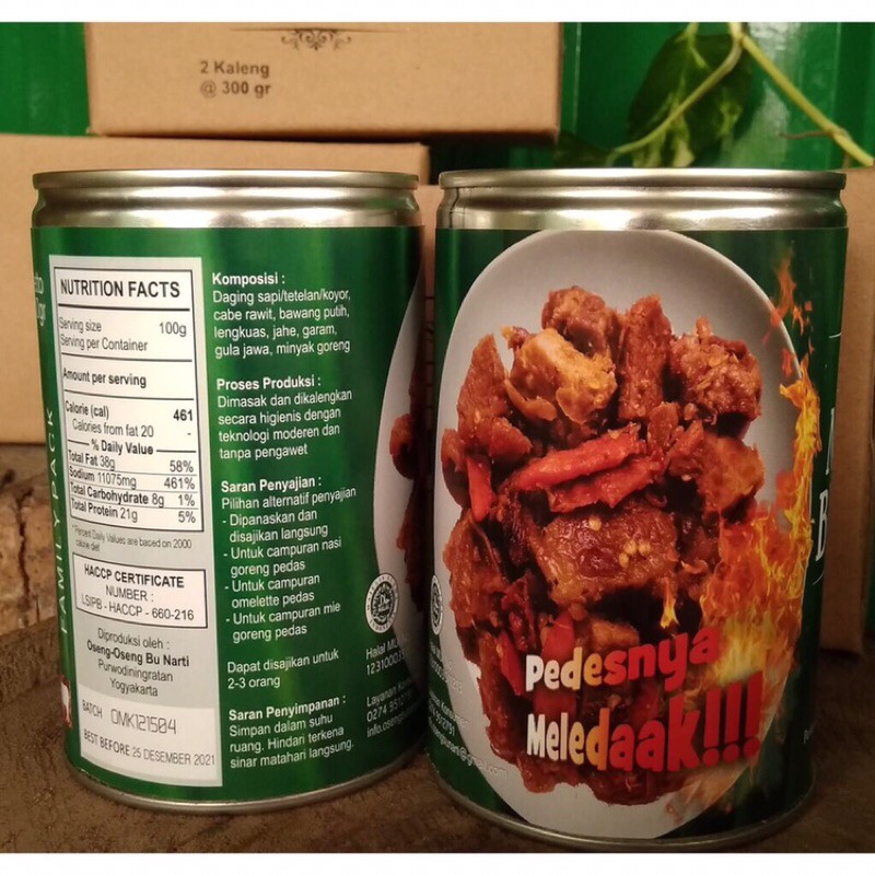 Jual OSENG MERCON BU NARTI VARIAN DAGING SAPI BEST SELLER BERAT 300 g | Shopee Indonesia