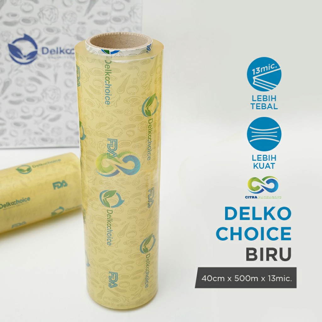Jual [40CM X 500M] BLUE PREMIUM CLING WRAP / PLASTIK WRAPPING MAKANAN ...