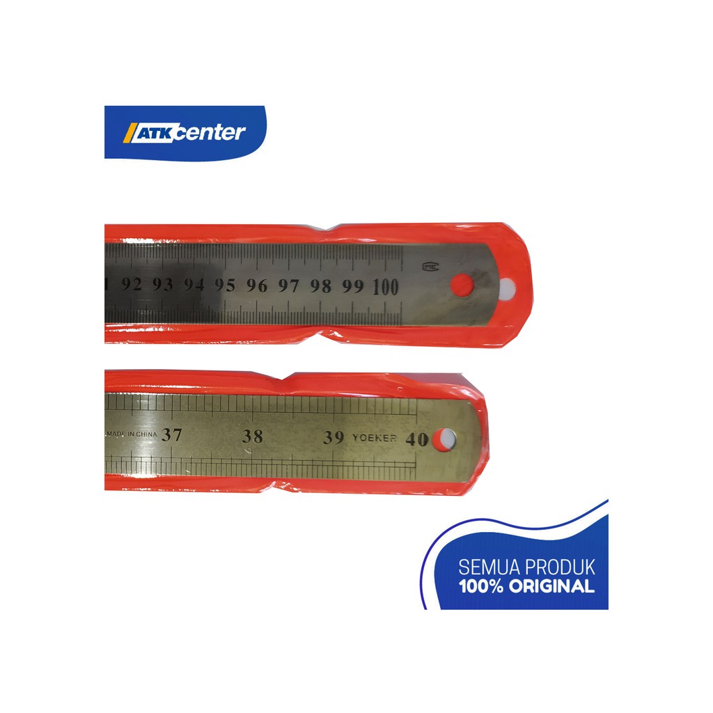Jual Penggaris / Garisan Besi Stainless Steel YOEKER 100 cm | Shopee Indonesia