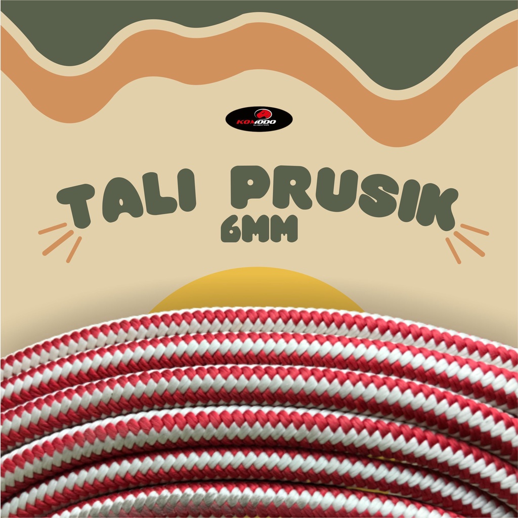 Jual Tali Prusik 6mm (50m/1500gr) Tali Komodo | Shopee Indonesia