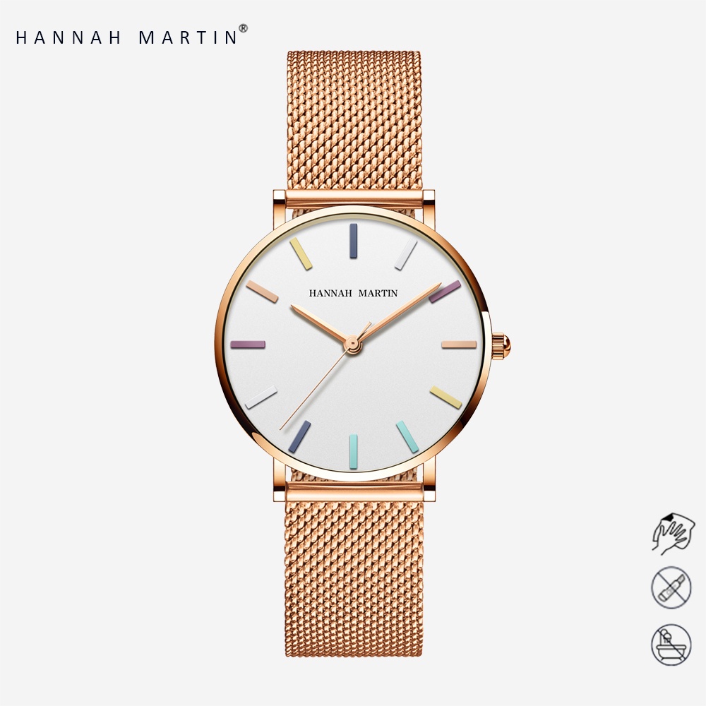 Jual HANNAH MARTIN Jam Tangan Wanita Pelangi 100% Original Tahan air ...