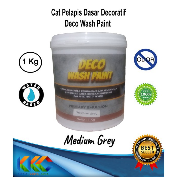 Jual Cat Primer Wash Paint Motif Semen - Medium Grey - Kemasan 1Kg ...
