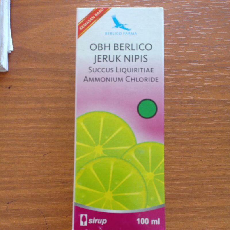 Jual OBH BERLICO JERUK NIPIS 100ML/OBAT BATUK BERDAHAK | Shopee Indonesia