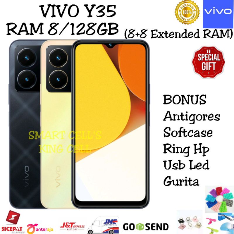 Jual VIVO Y35 8/128 (8+8GB EXTENDED RAM) GARANSI RESMI VIVO INDONESIA | Shopee Indonesia