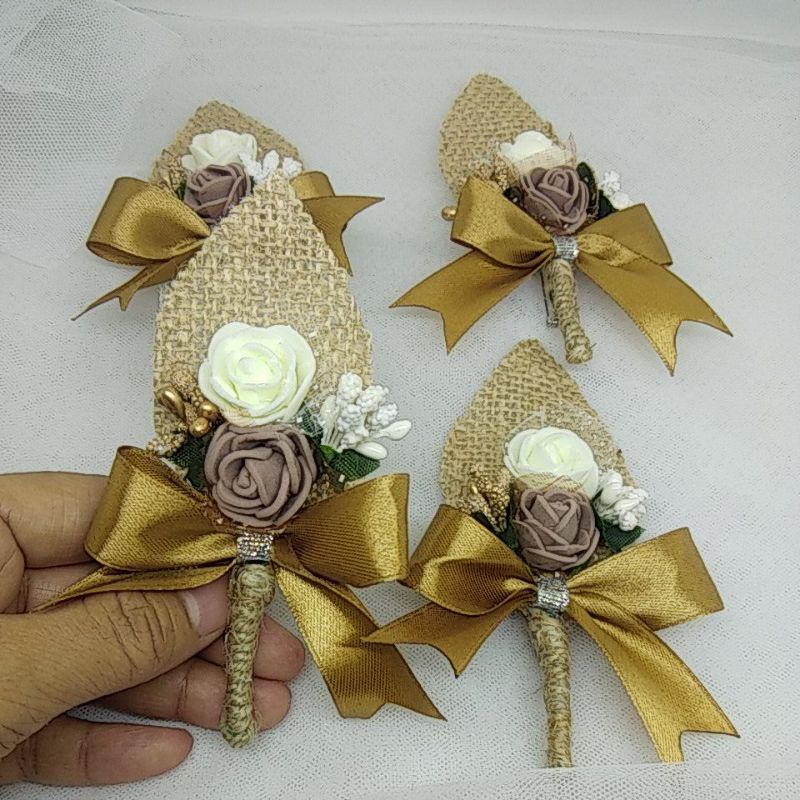 Jual KORSASE BUNGA JAS KORSASE BUNGA EMAS COKLAT TANDA PANITIA ...