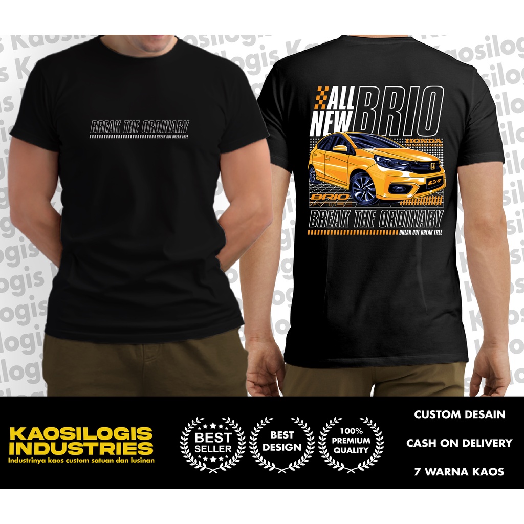 Jual Kaos Honda Brio Break The Ordinary Honda Brio New Desain 2022 V2 - Kaosilogis | Shopee ...