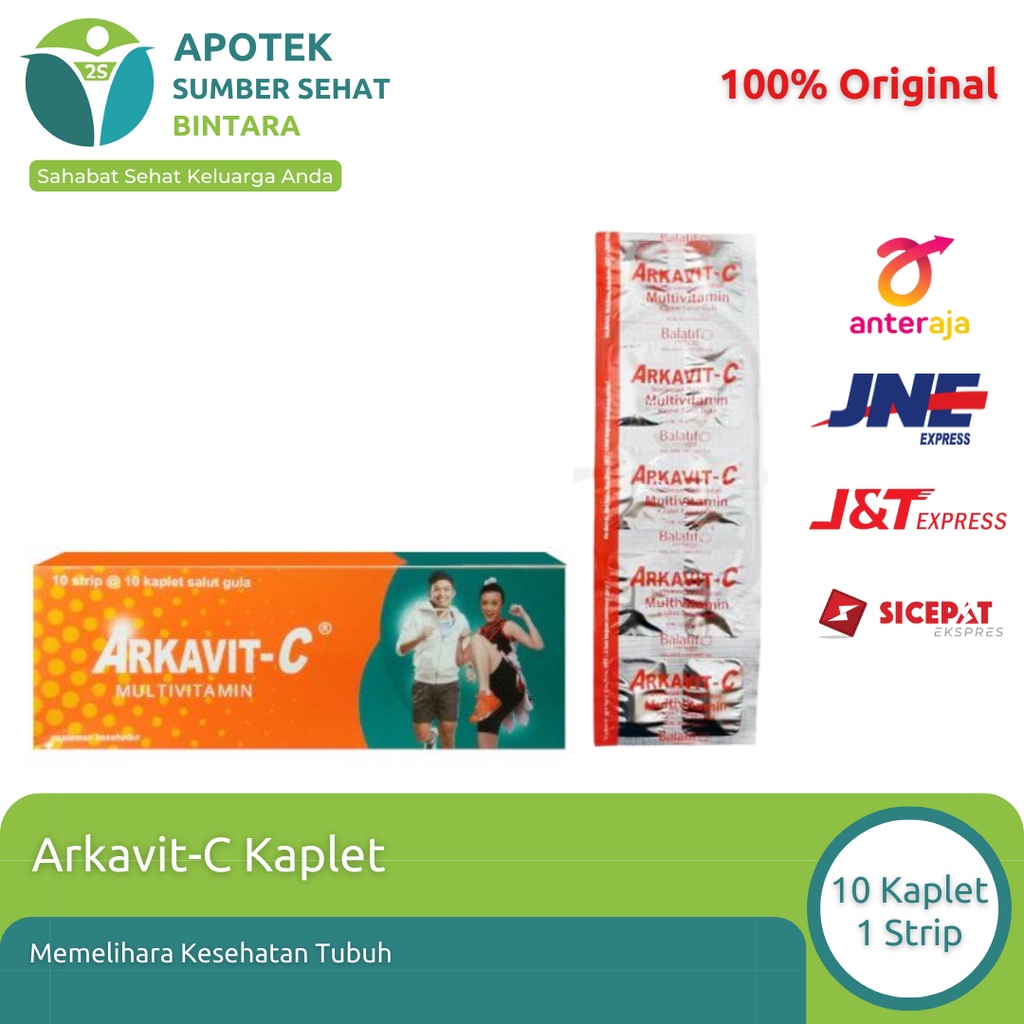 Jual ARKAVIT C | MULTIVITAMIN 1 strip 10 tablet | Shopee Indonesia