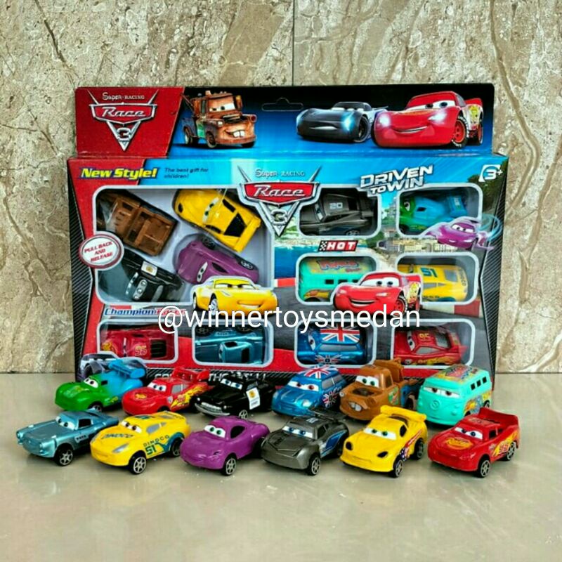 Jual Mobil Super Racing Race / Mobil Mcqueen / Mobil Cars 1set / Mobil ...