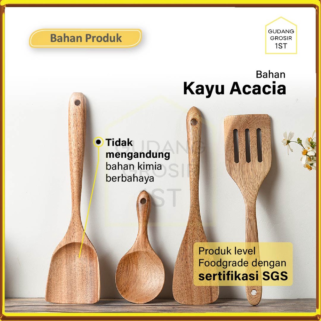Jual Alat Masak Kayu Tebal Premium Serbaguna / Spatula Kayu / Wooden ...