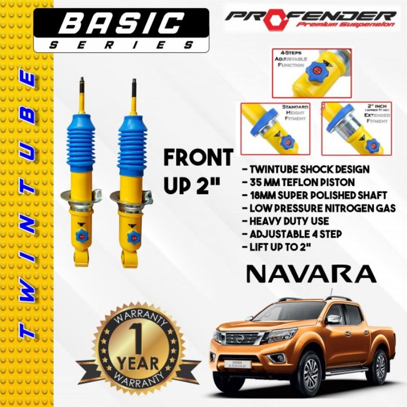 Jual Shock Offroad Profender Adjustable Nissan Navara NP300 Depan ...