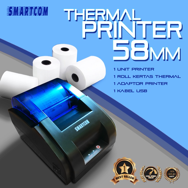 Jual SMARTCOM ~ Mini Thermal Printer Bluetooth RPP02 58mm Support Mokapos Mitra Shopee PPOB ...