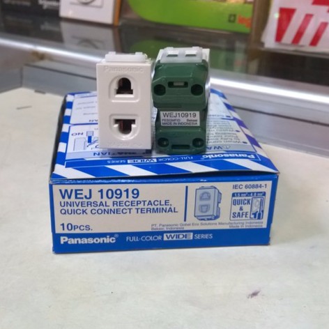 Jual Panasonic Stop Kontak Universal White (WEJ-10919) | Shopee Indonesia