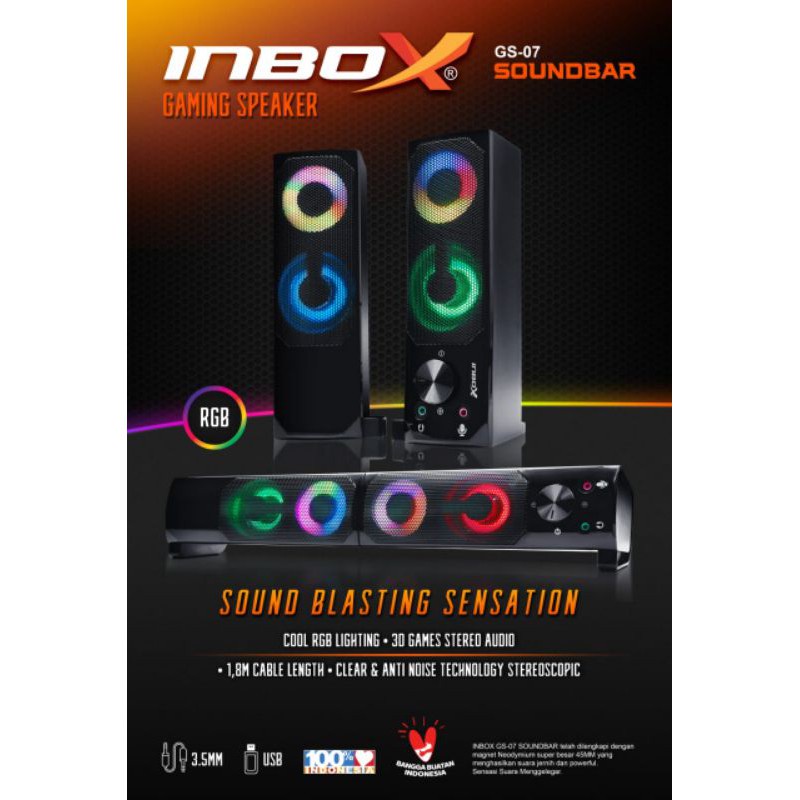 Jual Speaker Gaming Inbox Gs-07 Super Bass Gaming Speaker Rgb | Shopee ...