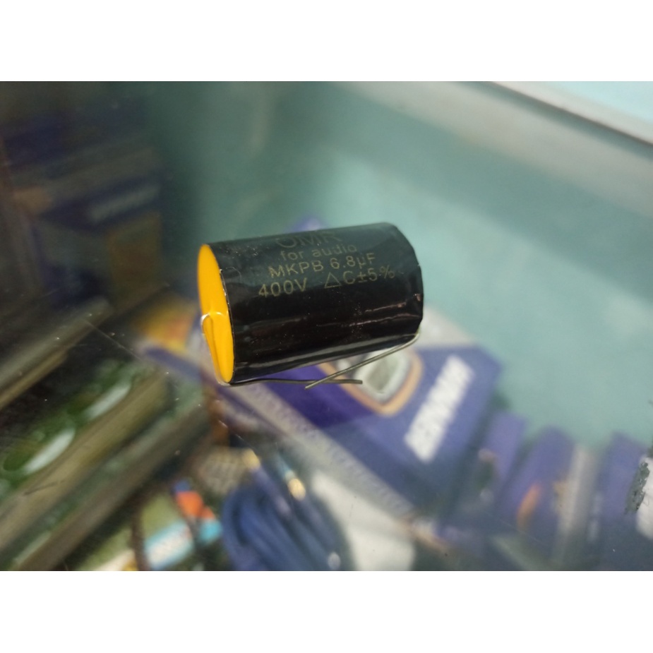 Jual Kapasitor Capasitor 6,8uf 400v OMR Audio FILTER SPEAKER MIDRANGE ...