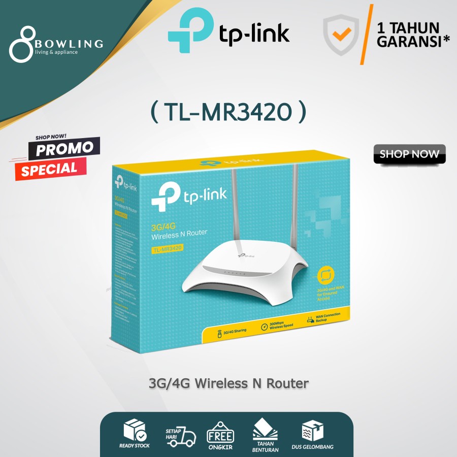 Jual TP-LINK MR3420 3G / 4G Wireless N Router Wfi Tplink TL-MR3420 ...