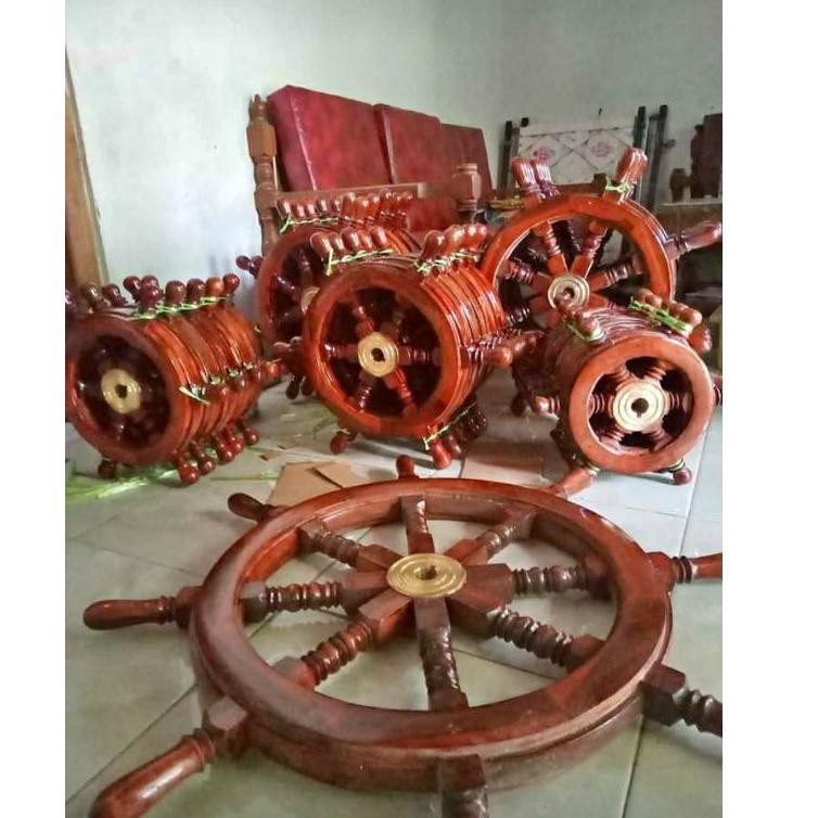 Jual Setir Kemudi Kapal Kayu Jati All Size (ART. C7367) | Shopee Indonesia