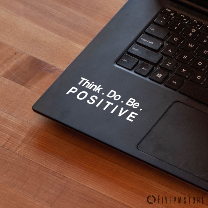 Jual Sticker Think Positive - sticker quote Be Positive untuk laptop ...