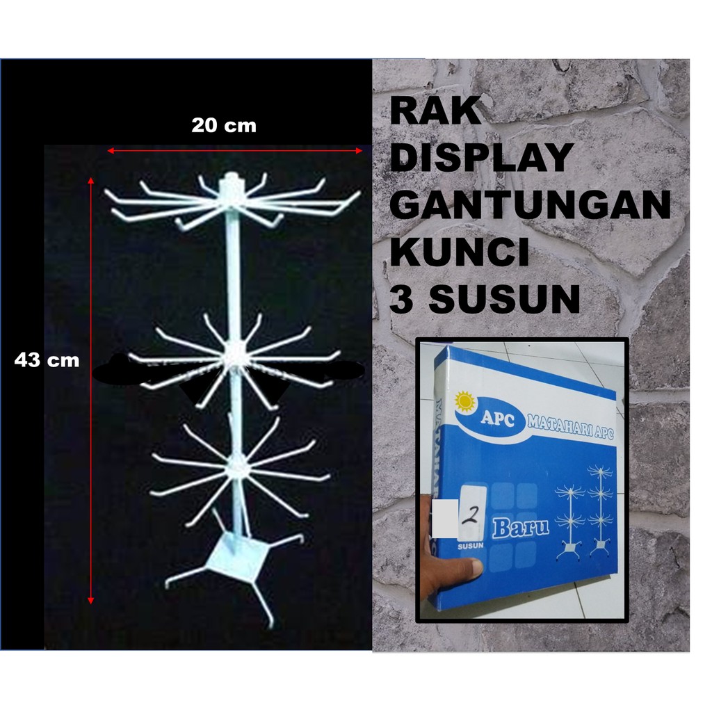 Jual Rak display gantungan kunci 2 susun putar dan 3 susun | Shopee ...