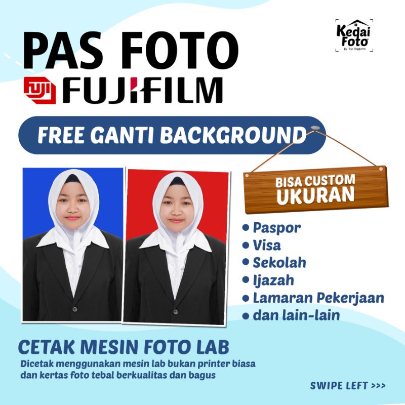 Jual Cetak Pas Foto Doff Glossy Silky Fujifilm Foto Kualitas Lab ...