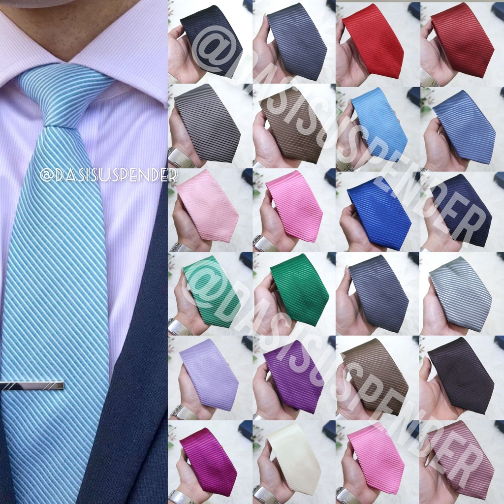 Jual Dasi Pria Motif Garis Dasi Panjang Pria Ukuran 3inc 7cm Warna ...