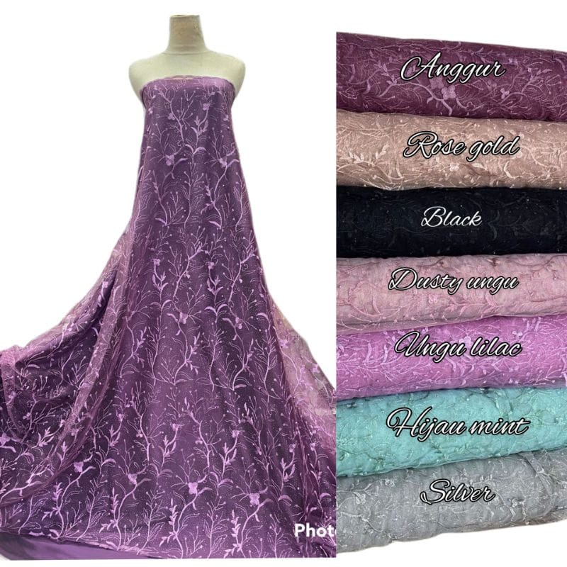 Jual BAHAN/KAIN TILE AKAR MUTIARA GLITER/TILE MURAH/BAHAN TILE METERAN ...