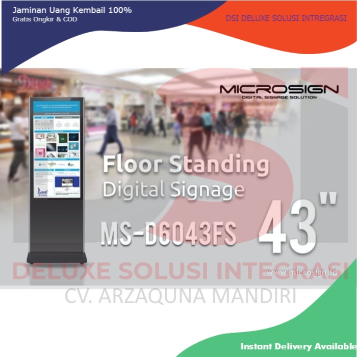 Jual 43" MICROSIGN FLOOR STANDING CLOUD DIGITAL SIGNAGE | Shopee Indonesia