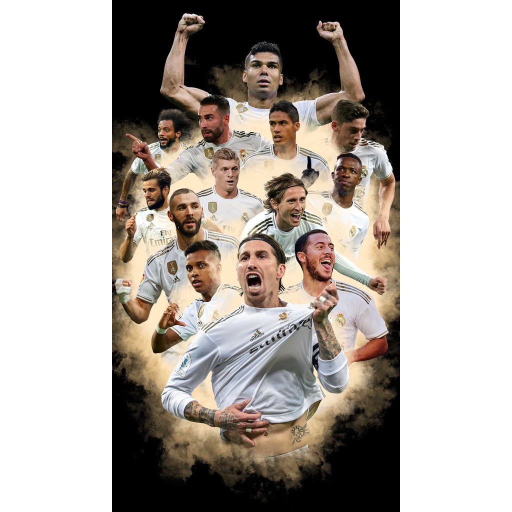 Jual POSTER REAL MADRID A4/A5 KERTAS GLITER/JASMINE | Shopee Indonesia
