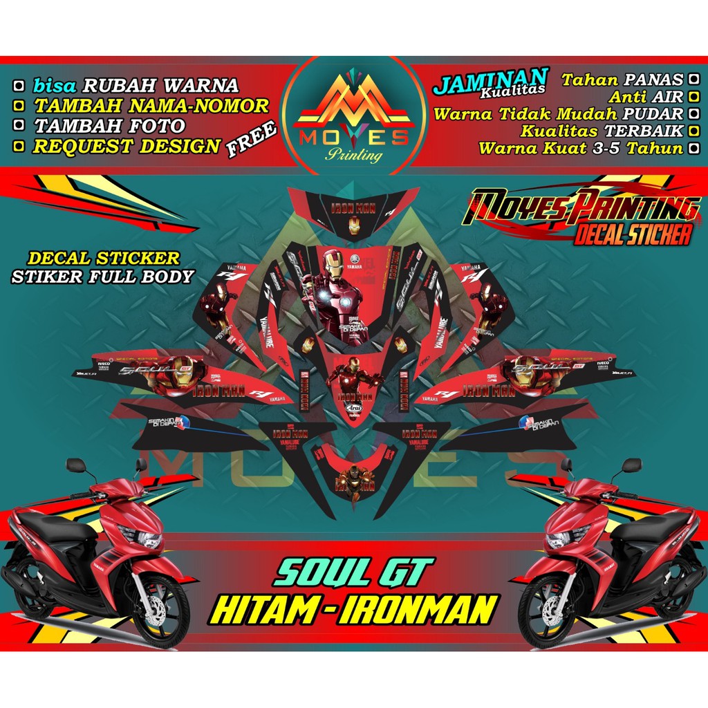 Jual stiker full body motor soul gt decal stiker motor soul gt full ...