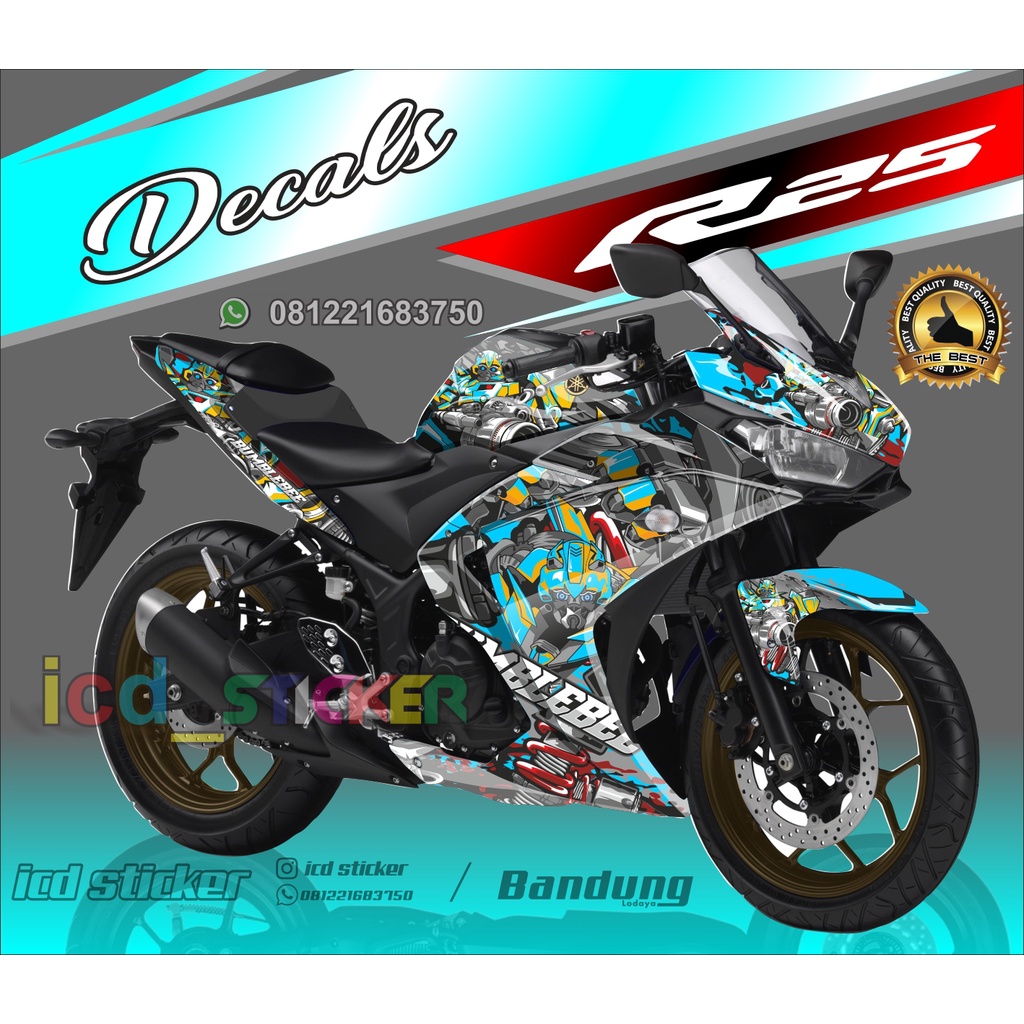 Jual STICKER VARIASI R25 BUMBLBEE / DECAL R25 FULL BODY | Shopee Indonesia