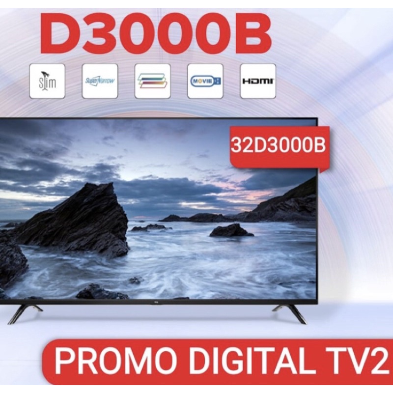 Jual TV LED TCL 32 inch Digital USB HDMI D3000 | Shopee Indonesia