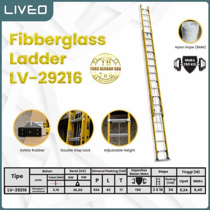 Jual Tangga Lipat Tangga Fiberglass 9 Meter Merk Liveo Tangga Fiber 9M ...