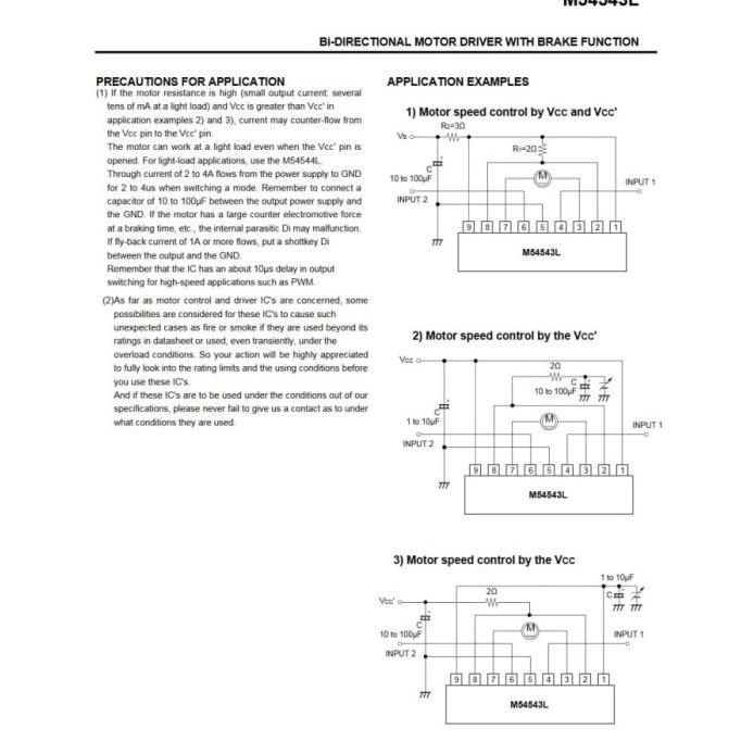 Jual M54543L M54543 Ic Bi-Directional Motor Driver Original Mitsubishi ...