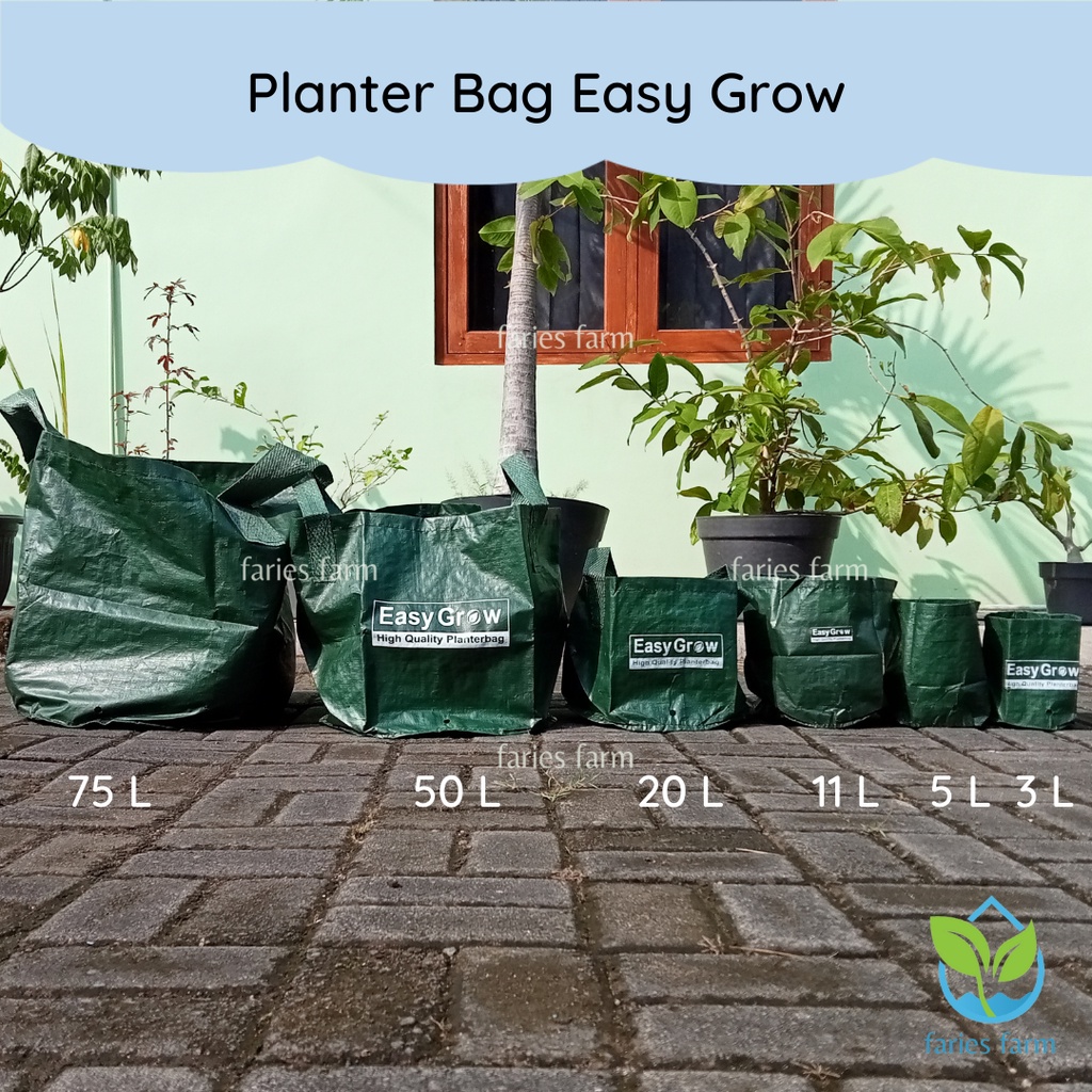 Jual Planter Bag Easy Grow 100L 75L 50L 20L 11L 5L 3L Planterbag Tanaman | Shopee Indonesia